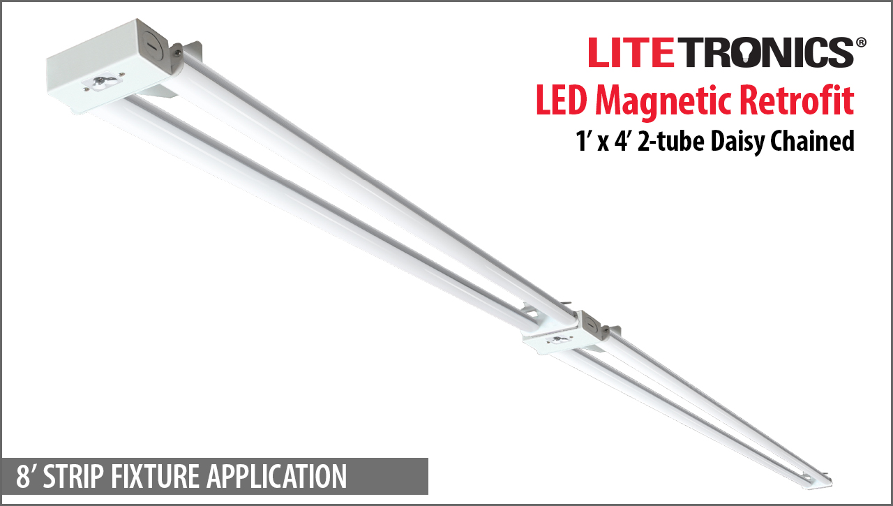 LED Retrofit 1x4- 8' Strip Fixture - Video - Litetronics