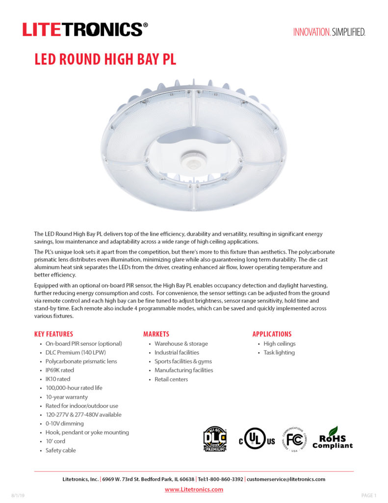 LED Round High Bay PL Archives - Litetronics