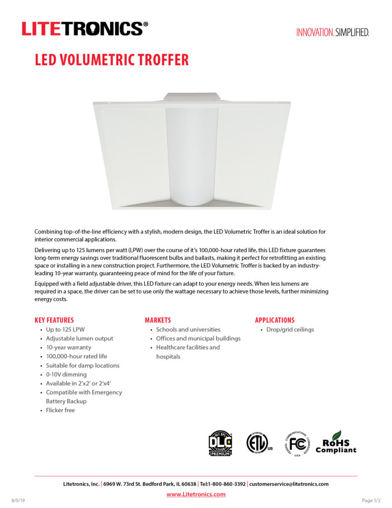 LED Volumetric Troffer Archives - Litetronics