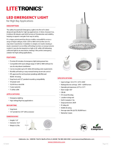 LED Emergency Battery Backup Archives - Litetronics