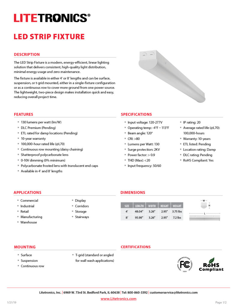 LED Strip Fixture Archives - Litetronics