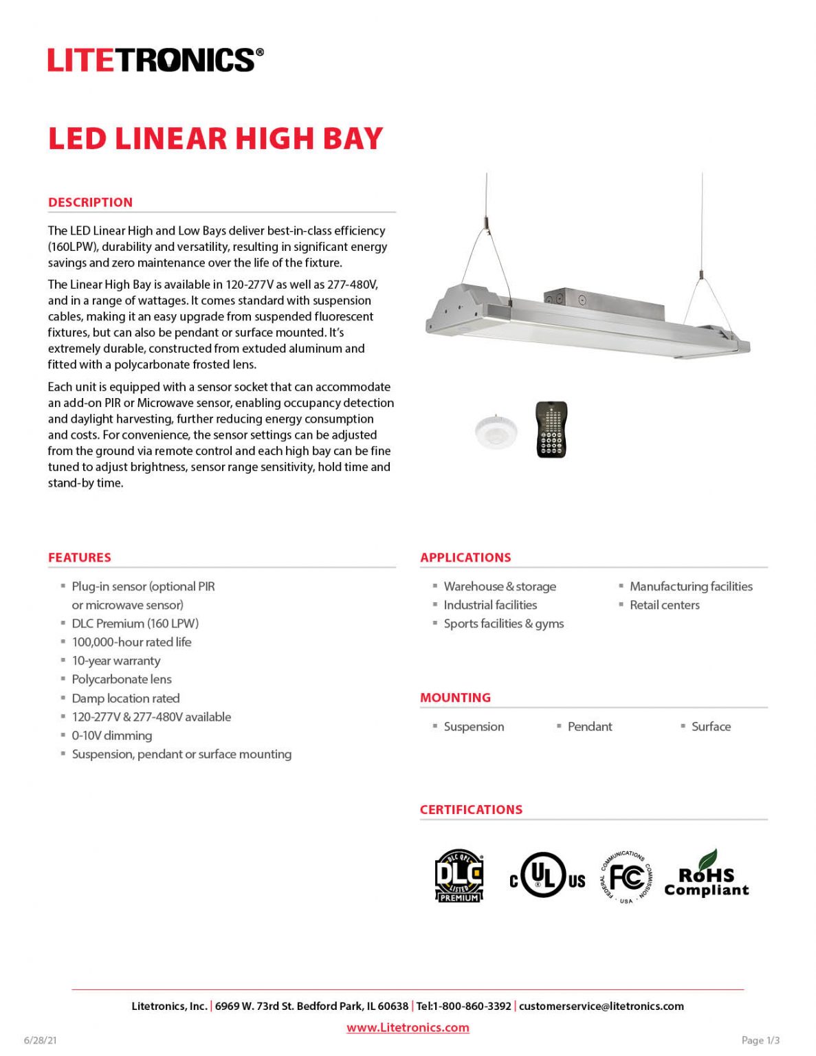 LED Linear High Bay Archives - Litetronics