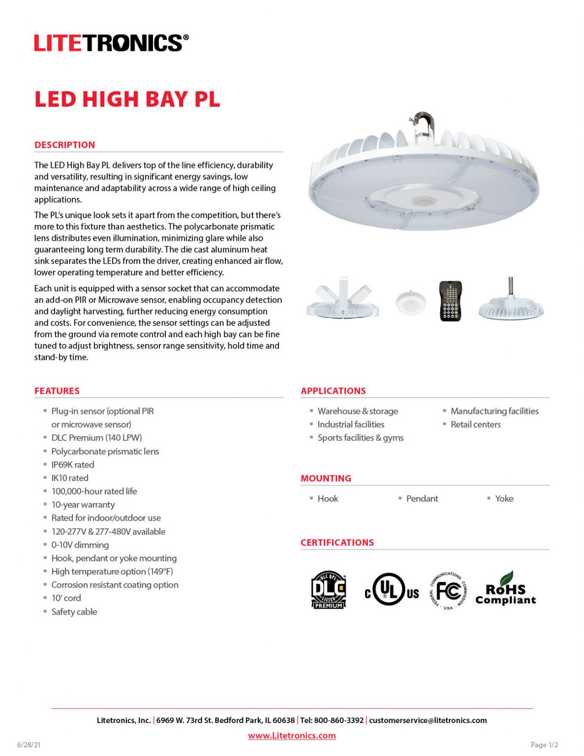 LED Round High Bay PL Archives - Litetronics